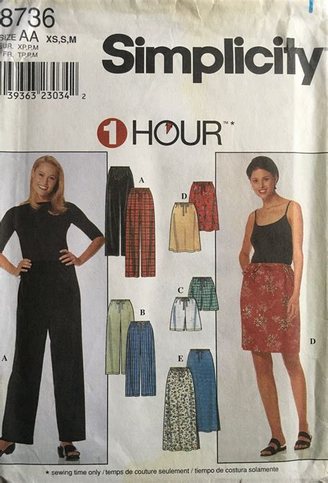 Simplicity 8736 Sewing Pattern Vintage Uncut Etsy Simplicity Sewing