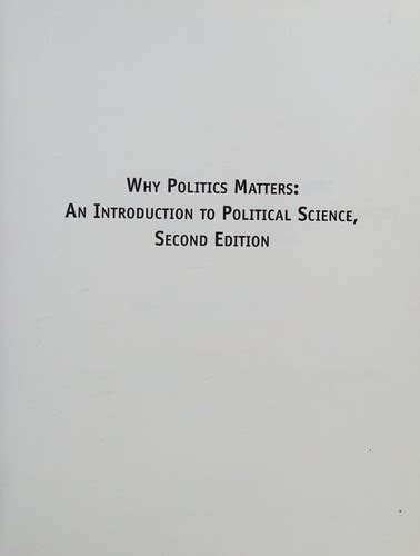 Why Politics Matters By Kevin L Dooley Open Library