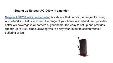 PPT Setting Up Netgear AC Wifi Extender PowerPoint Presentation Free Download ID