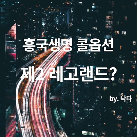 흥국생명 콜옵션 제2의 레고랜드