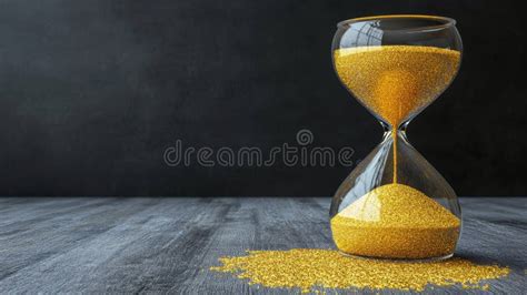 A Modern Setting Features An Abstract Hourglass With Time Passing Set Against A Futuristic