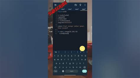 🌈 Vibrant Expanding Circles ⭕ Hypnotic Python Turtle Animation Shorts Trending