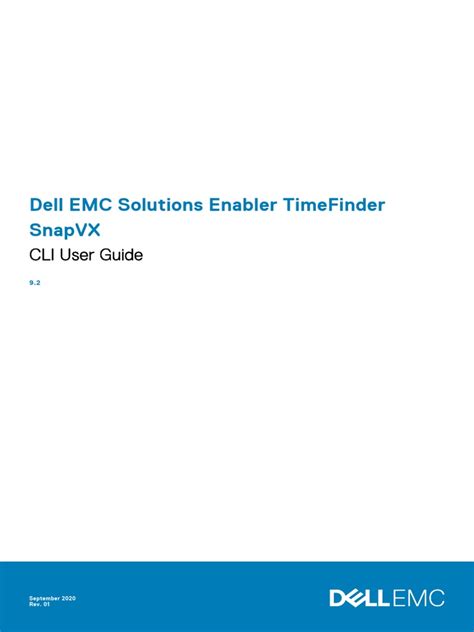 dell emc solutions enabler timefinder snapvx cli user guide pdf