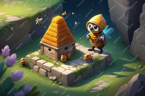 Premium Photo Very Detailed Tiny Cute Beekeeper Cinematic Lighting Effect