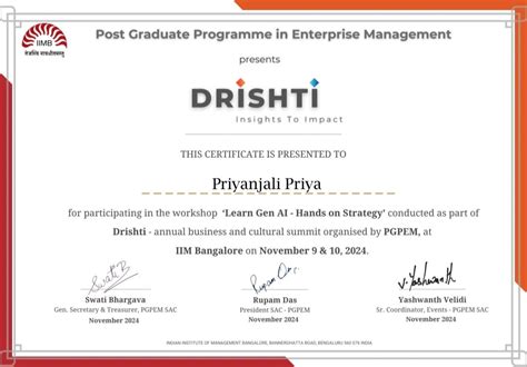 Priyanjali Priya On Linkedin Generativeai Artificialintelligence Iimbangalore Learningjourney…