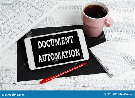Text Caption Presenting Document Automation Word Written On Workflows That Assist In Creation