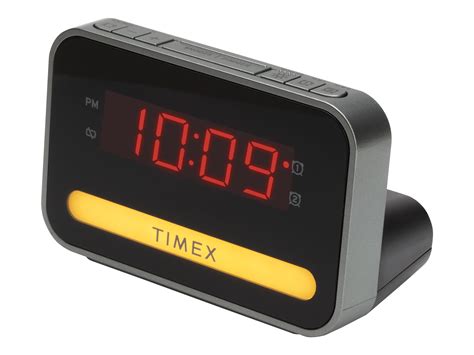Timex Electronic Desktop Alarm Clock With USB Charging Point Black