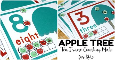 Printable Apple Tree 1 10 Counting Mats Look Were Learning