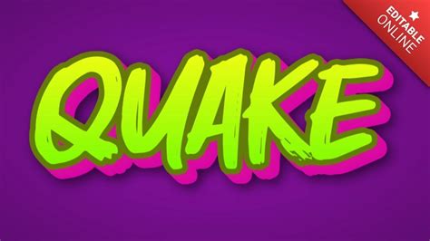 Quake Text Effect Generator