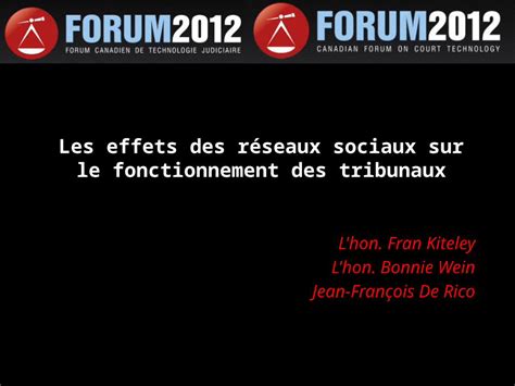 PPT Les effets des réseaux sociaux sur le fonctionnement des
