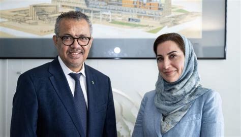 صاحبة السمو منى آل سعيد تلتقي مدير عام منظمة الصحة العالمية الشبيبة