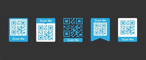 QR Codeset Scan Voor Smartphone Inscriptie Scan Me Met