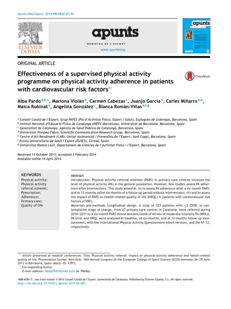 Pardo Et Al 2014 Effectiveness Supervised Pa Programme Pdf