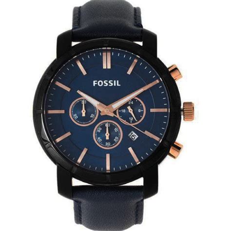 Fossil Blue Leather Strap Blue Dial Chronograph Quartz Watch For Gents Dreams Pakistan