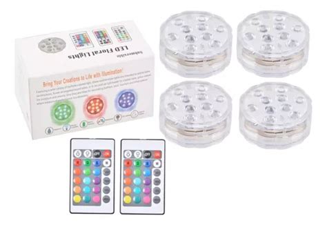 Luces Led Sumergibles Rgb Control Remoto Multicolo Envío gratis