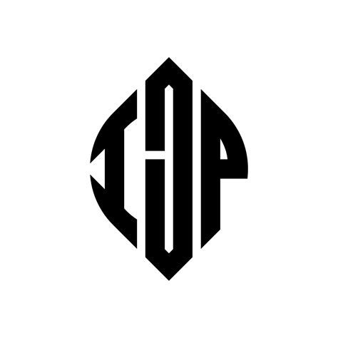 Ijp Circle Letter Logo Design With Circle And Ellipse Shape Ijp