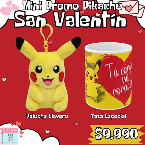 Mini Promo Pikachu San Valentín Pokeplush