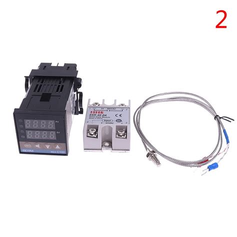 Set 2 100 240vac Pid Rex C100 Temperature Controller Ssr 40a