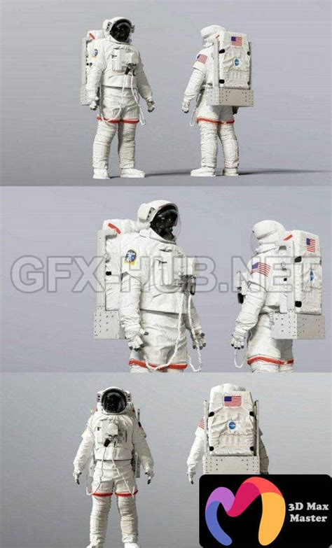 Pbr Game 3d Model Emu Nasa Space Suit 3dmaxter