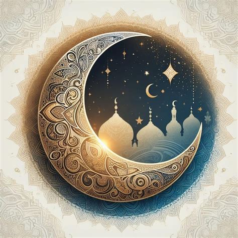 Premium Vector Ramzan Moon Vector With Muslim Theme