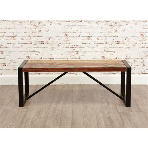 Urban Chic Small Dining Bench Reclaimed Wood Home Supplier