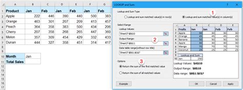 Easily Lookup And Sum The First Or All Matched Values In Rows Or Columns