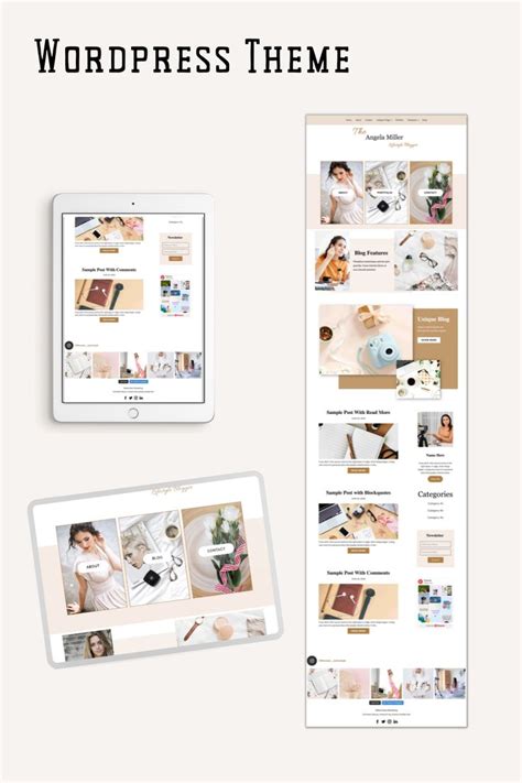 Wordpress Theme Responsive Blog Theme Blog Template Etsy Wordpress Theme Responsive Blog