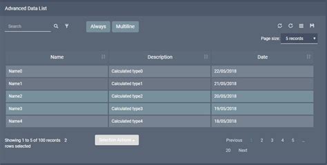 Data List Zappdev Docs