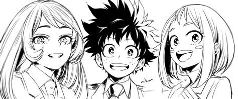 Midoriya Izuku Uraraka Ochako And Hadou Nejire Boku No Hero Academia