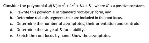 Solved Consider The Polynomial 0k S 4s Ks K Where K Is A