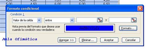 El Aula Ofimática Como aplicar el Formato Condicional en Excel