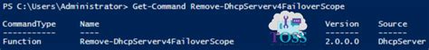 Remove DhcpServerv4FailoverScope PowerShell TOSS