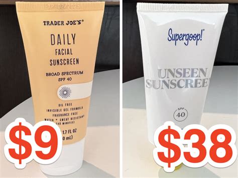 Trying 9 Trader Joes Vs 38 Supergoop Sunscreen Review Business