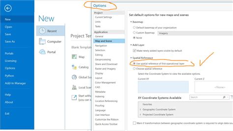 Solved Arcgis Pro How To Set The Default Coordinate Syst Esri