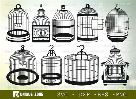 Bird Cage Svg Bundle Cage Silhouette Bird Home Svg Bird House Svg