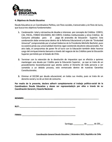 DEUDA EDUCATIVA DESCARGAR FICHAS DE INSCRIPCIÓN A DEUDA EDUCATIVA