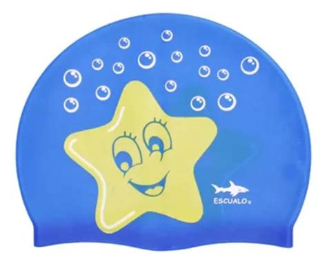 Gorra Nataci N Adulto Modelo Star Escualo Color Azul Dise O De La Tela Silicon Mercadolibre