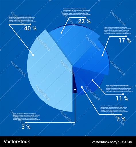 Blue Statistics Infographic Concept Royalty Free Vector