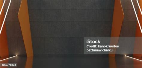 바닥과 벽 장면 네온 불빛 배경 기술 경기장은 비어 있습니다 야간 조명 홀 장면 3d 그림 0명에 대한 스톡 사진 및 기타