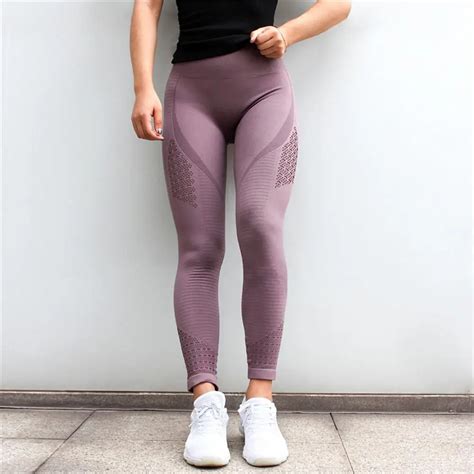Seamless High Waist Leggings Super Stretchy Gym Tights Energy Tummy Control Yoga Pants Sport