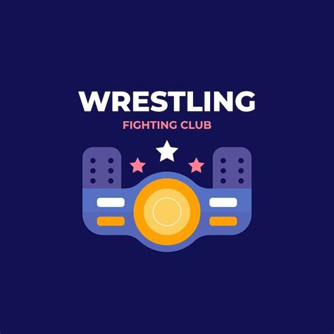 Diseño De Logotipo De Lucha Libre De Diseño Plano Vector Gratis