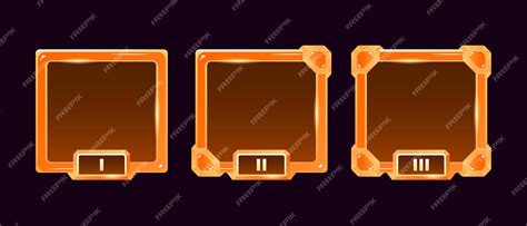 Premium Vector Set Of Golden Jelly Game Ui Border Avatar Frame With Grade For Gui Asset Elements