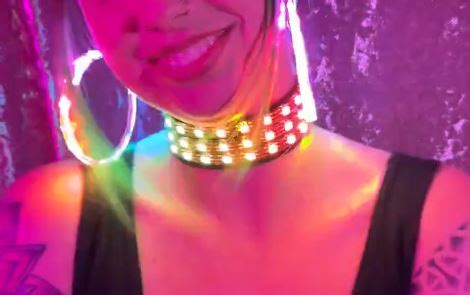 LED Sound Reactive Hoop Earrings For Cosplay