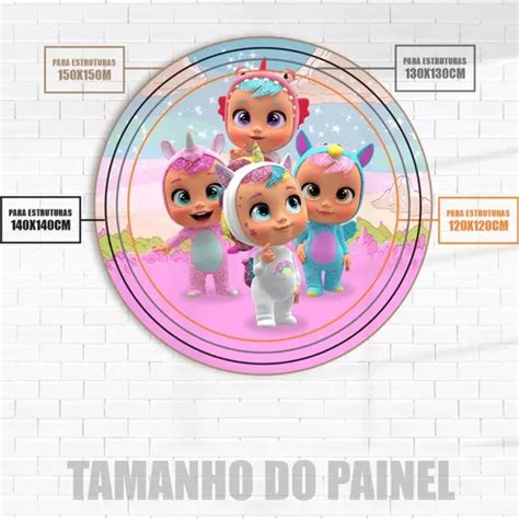 Painel Redondo Tecido1 5m Veste Fácil Aniversario Cry Babies à venda em