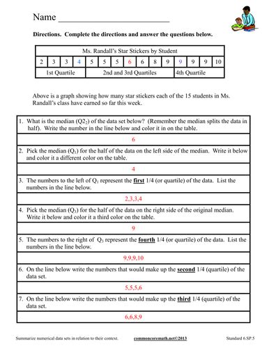 Analyze Data Sets 6sp5 Teaching Resources