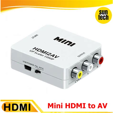 HDMI To AV RCA Converter Av Cvbs Hd Mini Hdmi2Av 1080P Video Converter
