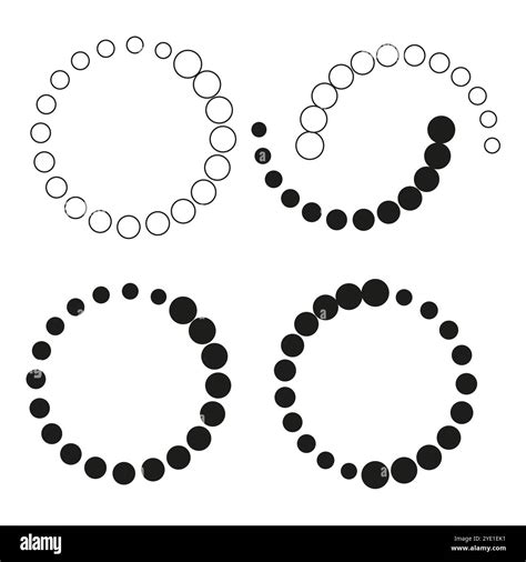 Circular Dot Patterns Spiral Dot Sequence Geometric Vector Circles