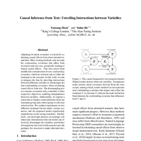 causal inference from text unveiling interactions between variables