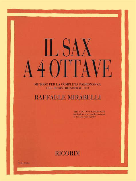 Il Sax A 4 Ottave The 4 Octave Sax Willis Music Store