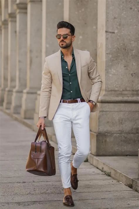 Classy Beige Blazer Outfit Ideas For Men Biege Blazer Combination